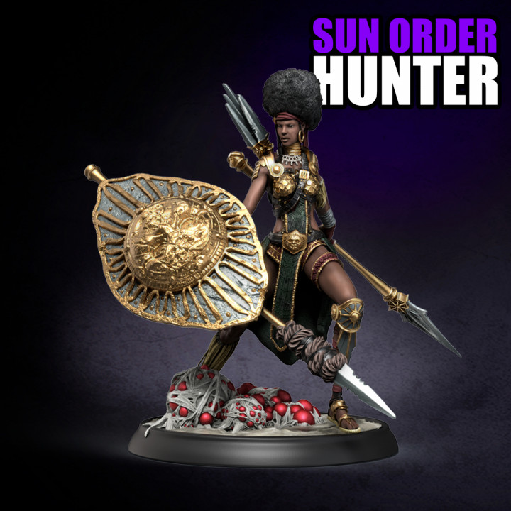 3D Printable SPIDER QUEEN LAIR - SUN ORDER HUNTER by Necropunks Miniatures