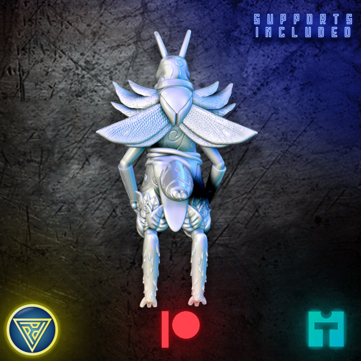 3D Printable Grasshopper Aliens Set by Print Paint Play