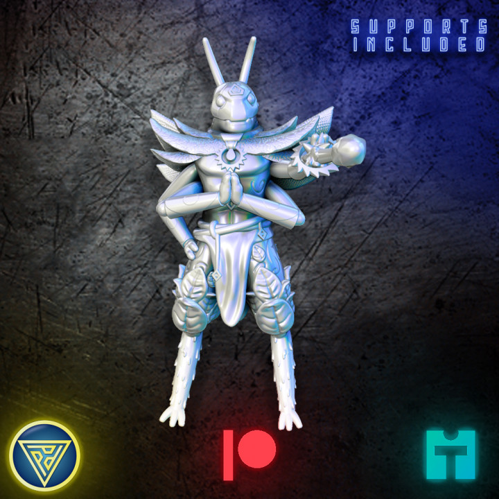 3D Printable Grasshopper Aliens Set by Print Paint Play