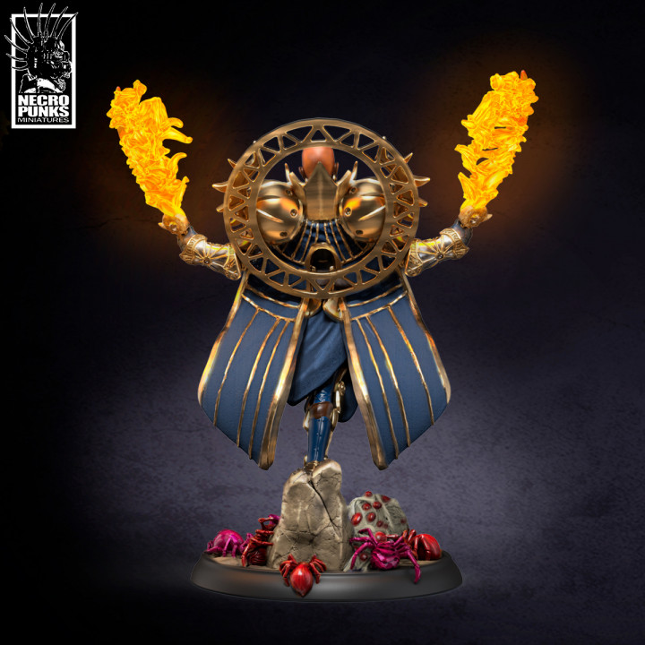 3D Printable SPIDER QUEEN LAIR - SUN ORDER PALADIN by Necropunks Miniatures