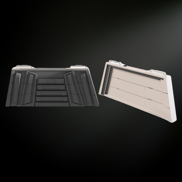 3D Printable Sci-Fi Guard Rail by WargamesCo