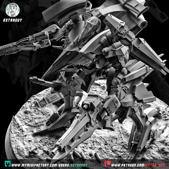 3D Printable Spikey Robot 75mm by Extra Guy