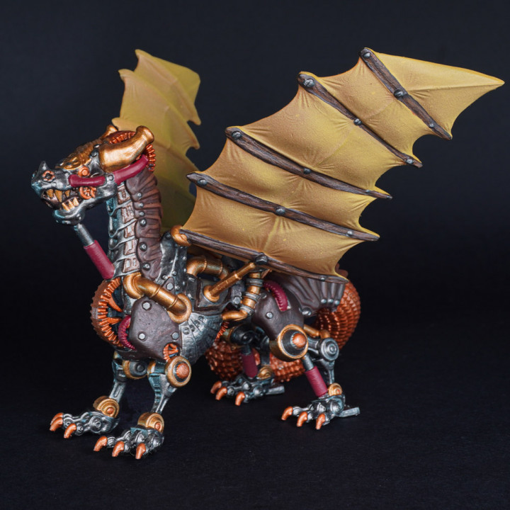 3D Printable The Clockwork Dragon by Gametee 3d Miniatures