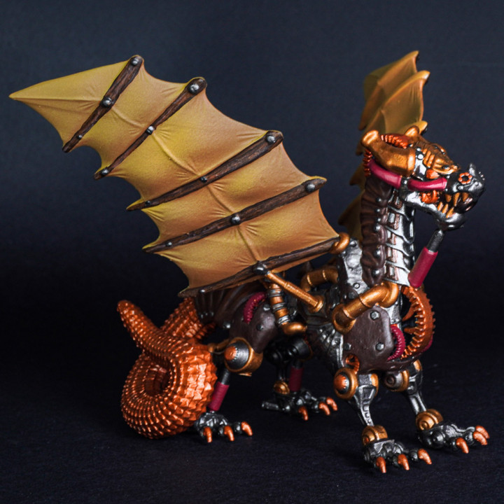 3D Printable The Clockwork Dragon by Gametee 3d Miniatures