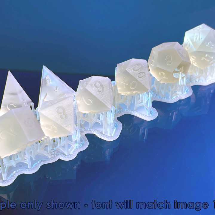 3D Printable Font 002 - Complete set of 60 Dice Shapes by Kyle and Paige