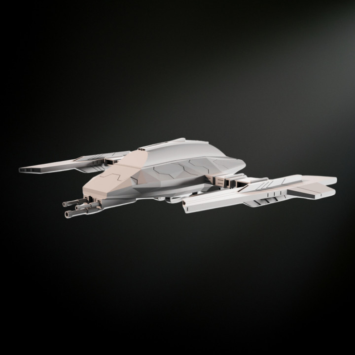 3D Printable Sci-Fi Spaceship I by WargamesCo