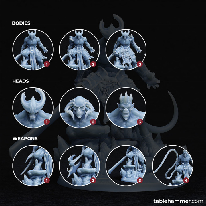 3D Printable Evolved Ambassador Demon - modular winged demon set by ...