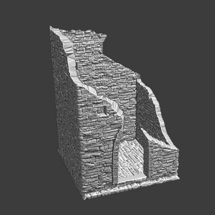 3D Printable Small medieval tower ruin by Northern Crusades Miniatures