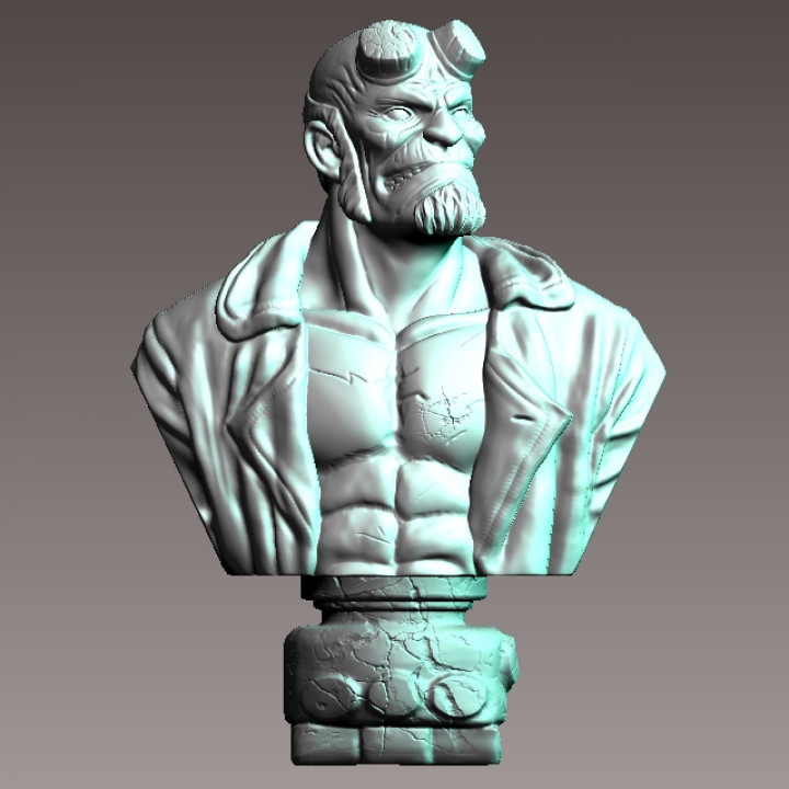 3D Printable HellBoy Bust by Andres