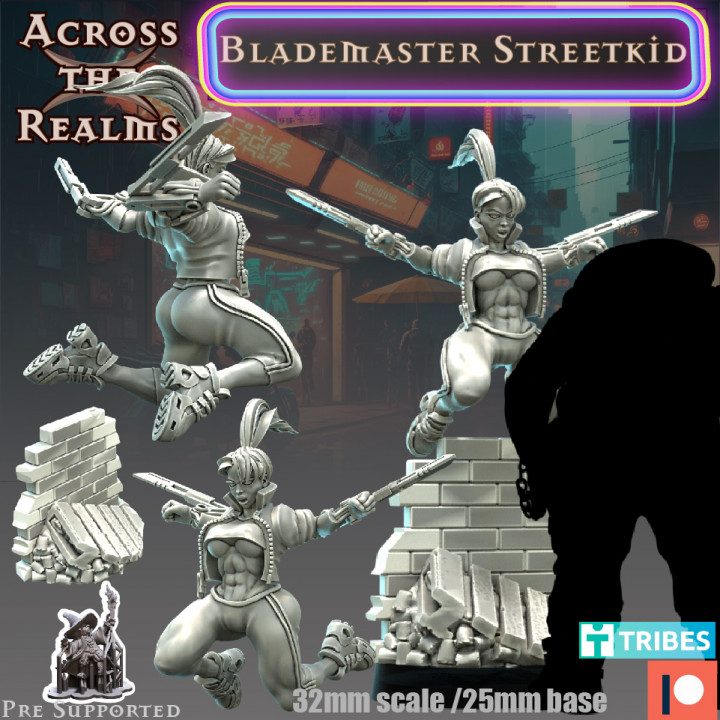 3D Printable Blademaster Streetkid by Across the Realms