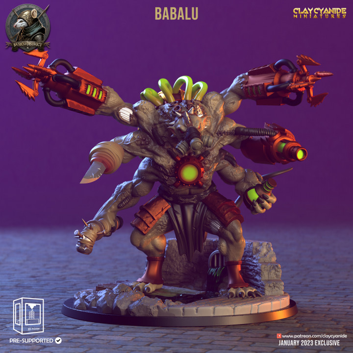 3D Printable Babalu by Clay Cyanide Miniatures