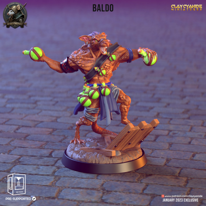 3D Printable Baldo by Clay Cyanide Miniatures