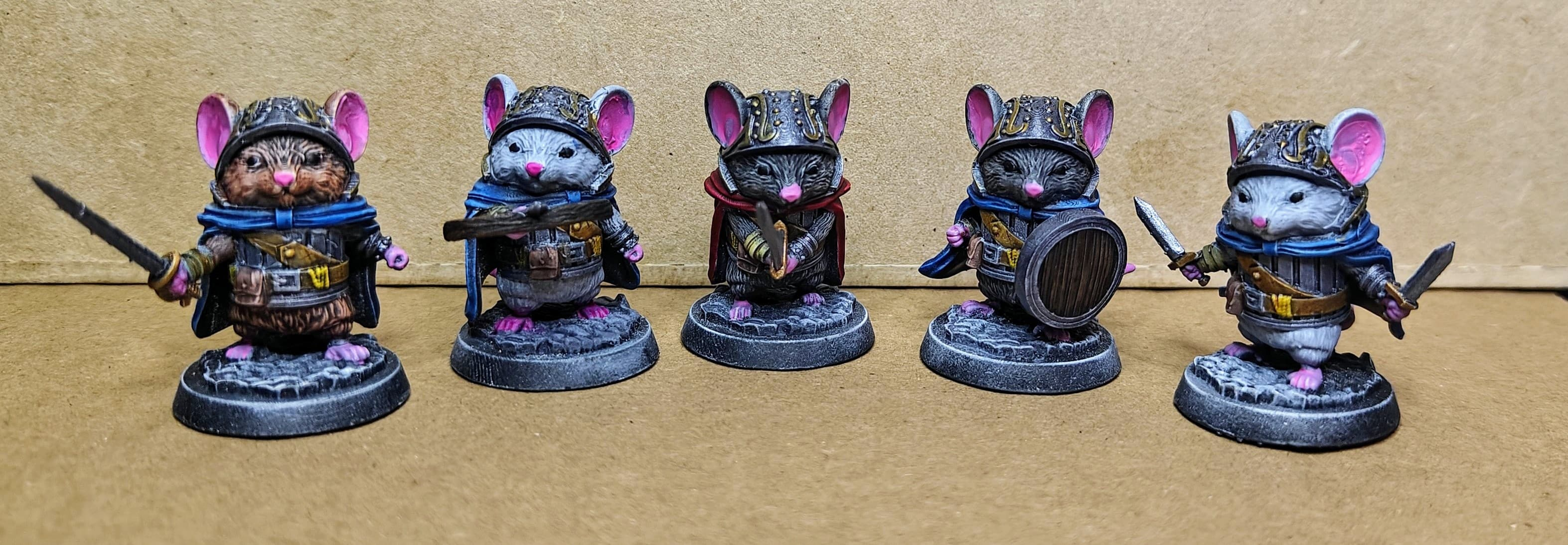 3D Printable Mini-mice by Clay Cyanide Miniatures