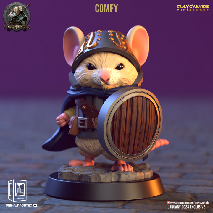 3D Printable Mini-mice by Clay Cyanide Miniatures