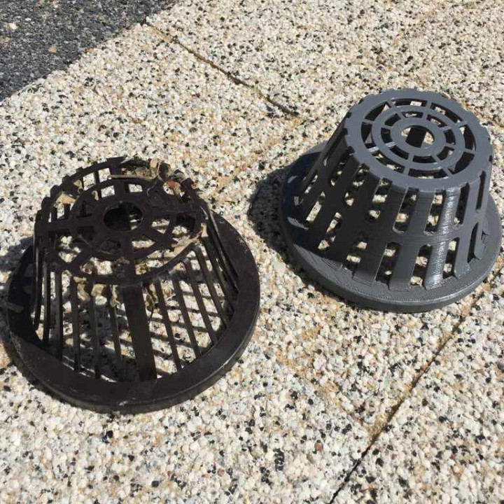 3D Printable Basket for Gutter Drainage Settler by RedChurch Studio