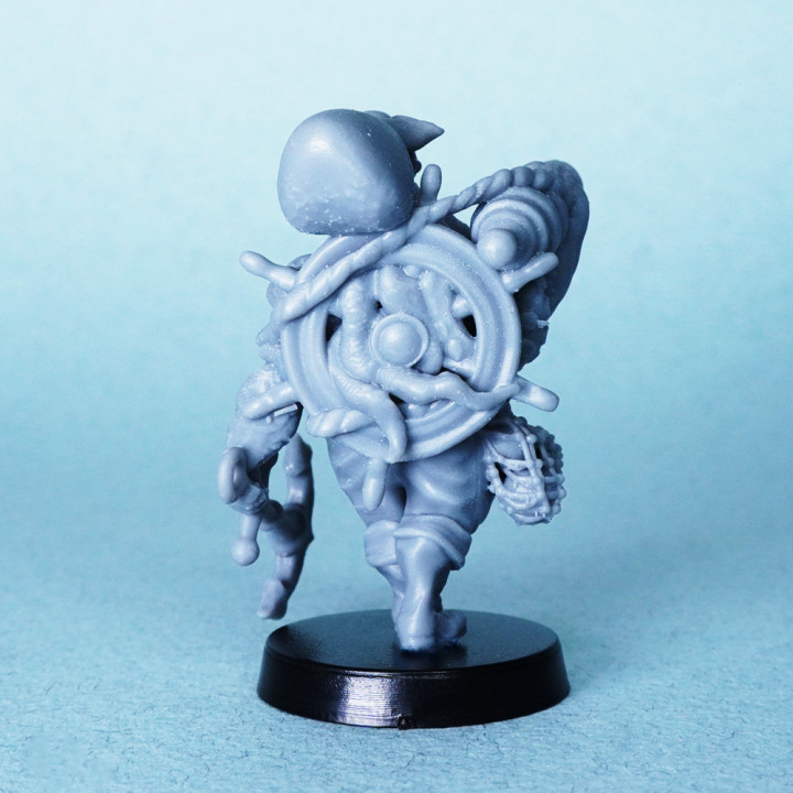 3D Printable Octopus Undead Pirate Captain by Gametee 3d Miniatures