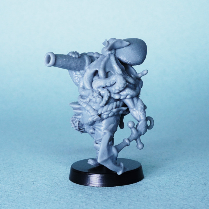 3D Printable Octopus Undead Pirate Captain by Gametee 3d Miniatures