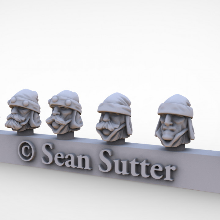 3D Printable SLUDGE Royal Marine Scout Conversion Heads by sean sutter