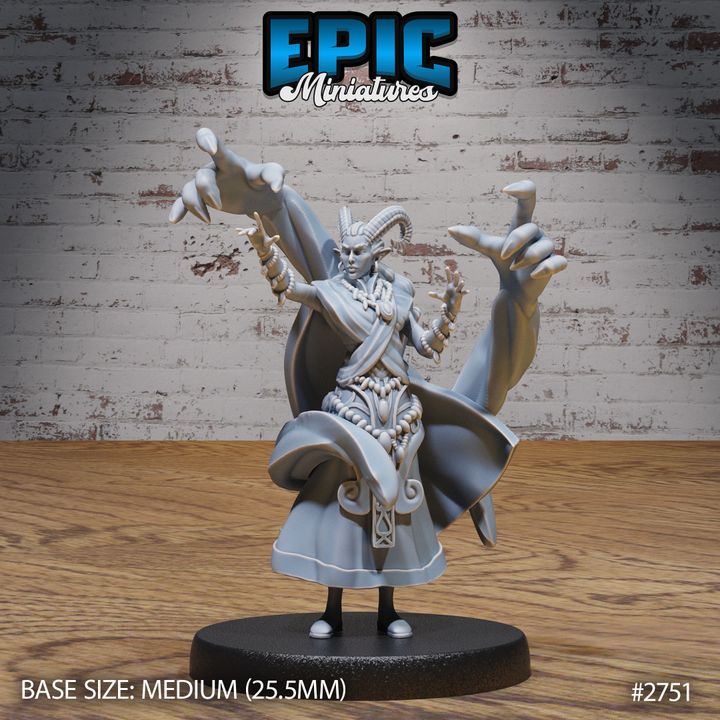 3D Printable Warlock Tiefling / Human Devil Hybrid / Evil Humanoid ...