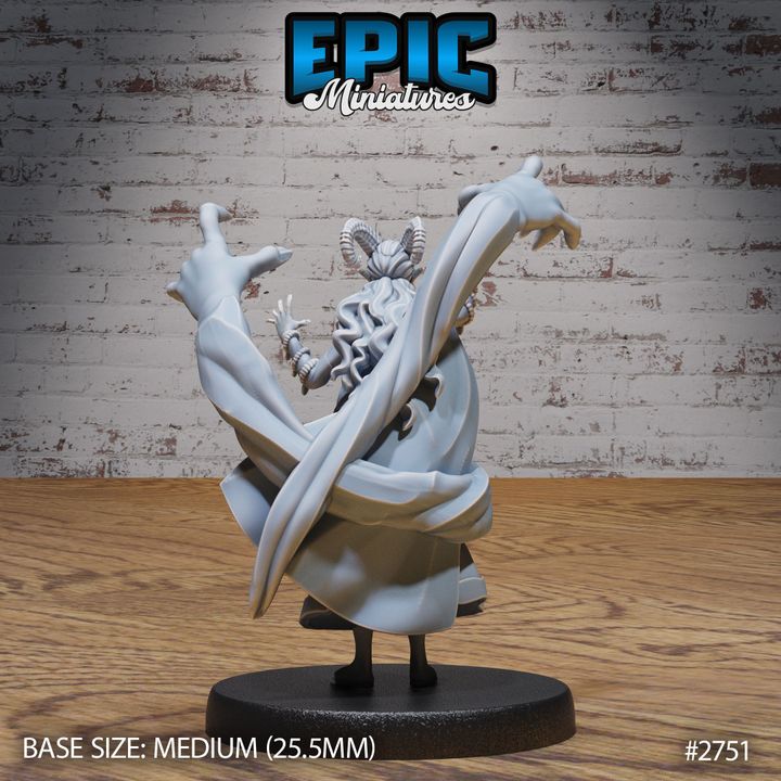 3D Printable Warlock Tiefling / Human Devil Hybrid / Evil Humanoid ...