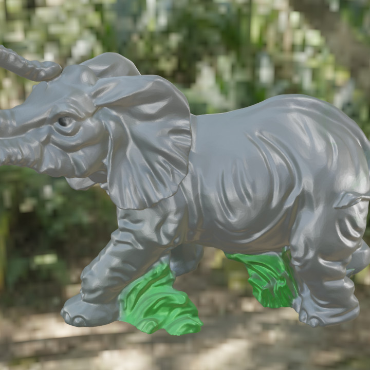 3D Printable Elephant by anthony