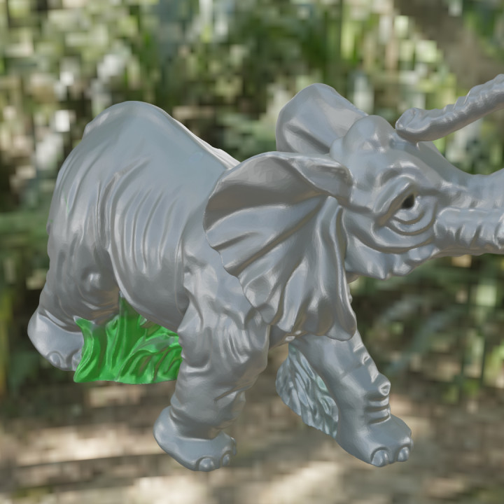 3D Printable Elephant by anthony