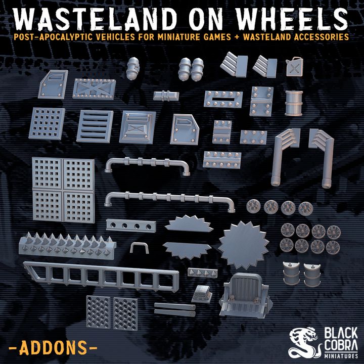3D Printable -Wasteland Racing Addons- Wasteland on Wheels by ...