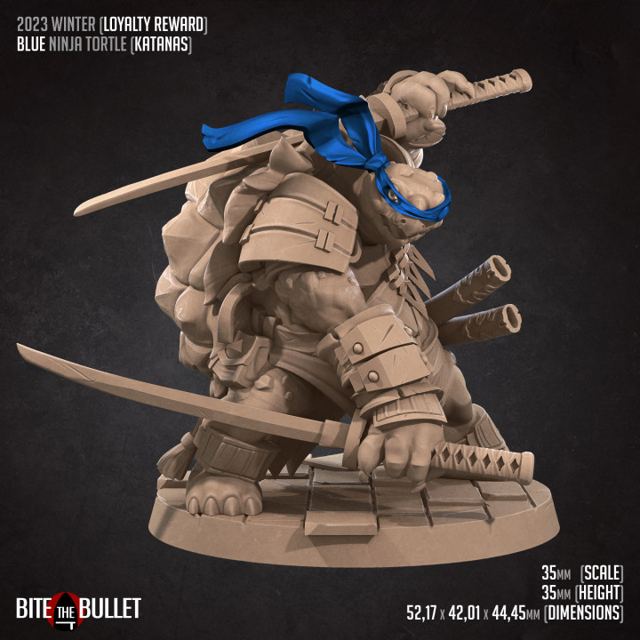 3D Printable Ninja Tortles (4 Models) by Bite the Bullet