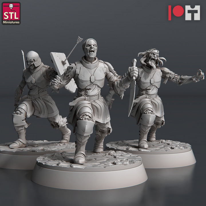 3D Printable Undead A (Modular) by STL Miniatures