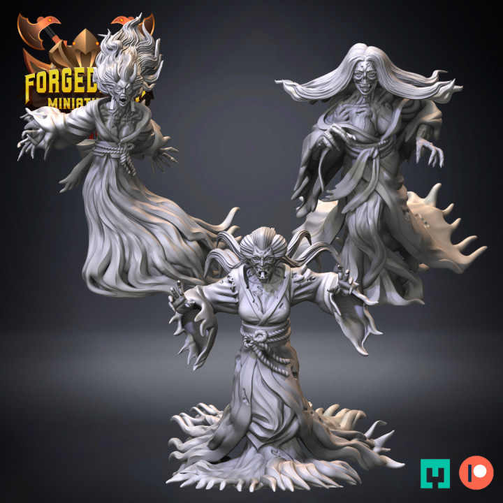 3D Printable Geisha Shades - Undead Vampire by Forged Path Miniatures