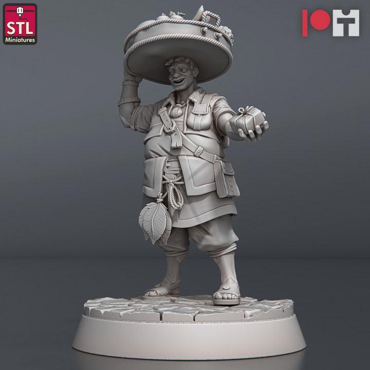 3D Printable Food Vendor C by STL Miniatures