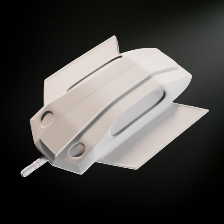 3D Printable Sci-Fi Spaceship V by WargamesCo