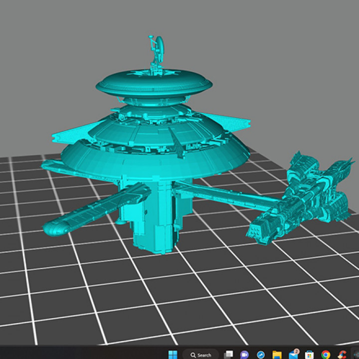 3D Printable Guardian Class Naval Outpost by Carl Woodhall