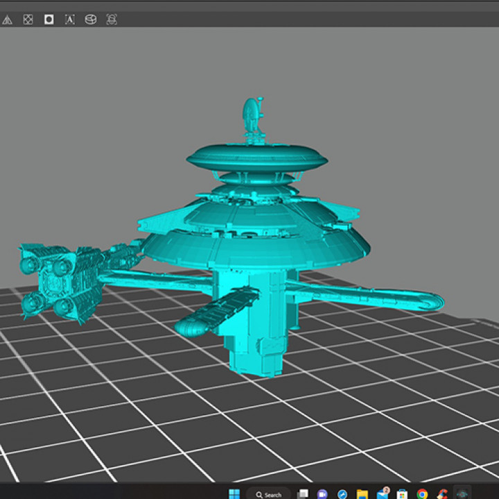 3D Printable Guardian Class Naval Outpost by Carl Woodhall