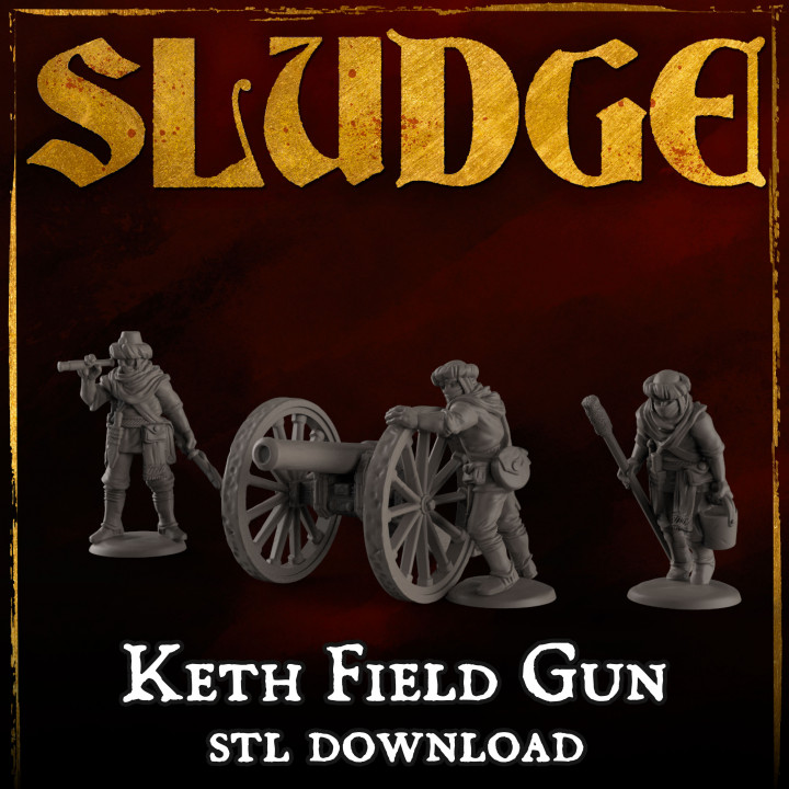 3D Printable SLUDGE Keth Field Gun by sean sutter
