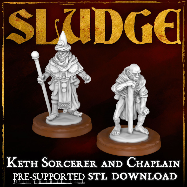 3D Printable SLUDGE Keth Sorcerer and Chaplain by sean sutter