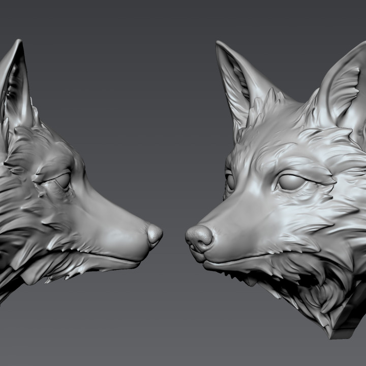 3D Printable Fox Head by Art of V