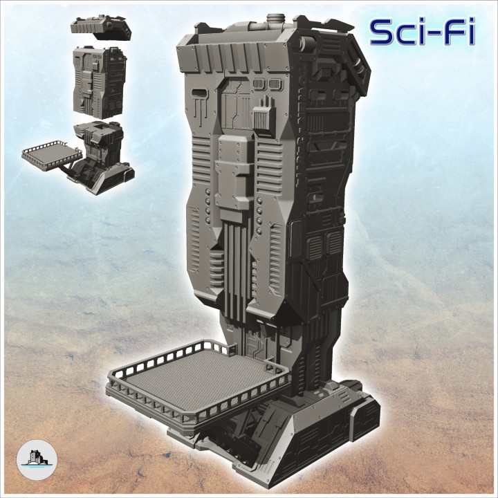 3D Printable Sci-Fi sceneries pack No. 1 - Future Sci-Fi SF Infinity ...
