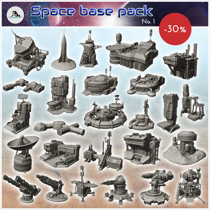 3D Printable Sci-Fi sceneries pack No. 1 - Future Sci-Fi SF Infinity ...
