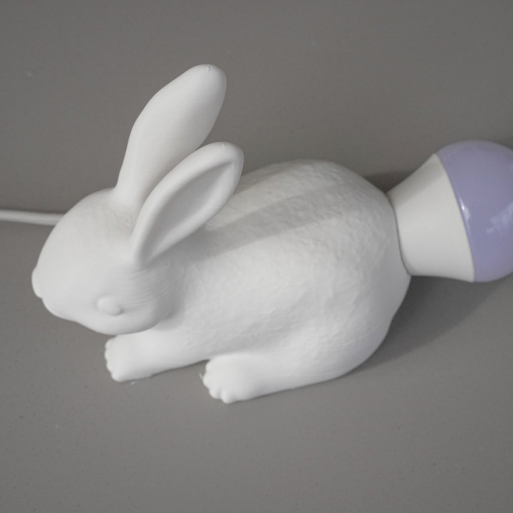 3D Printable Bunny rabbit lamp by Philippe Barreaud