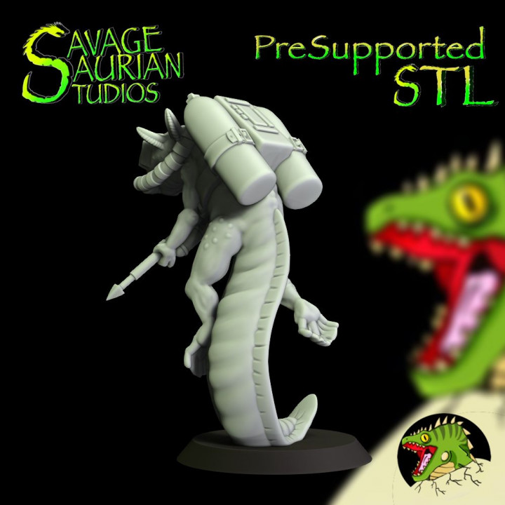 3D Printable Axol the Scuba Harpooner by Savage Saurian Studios