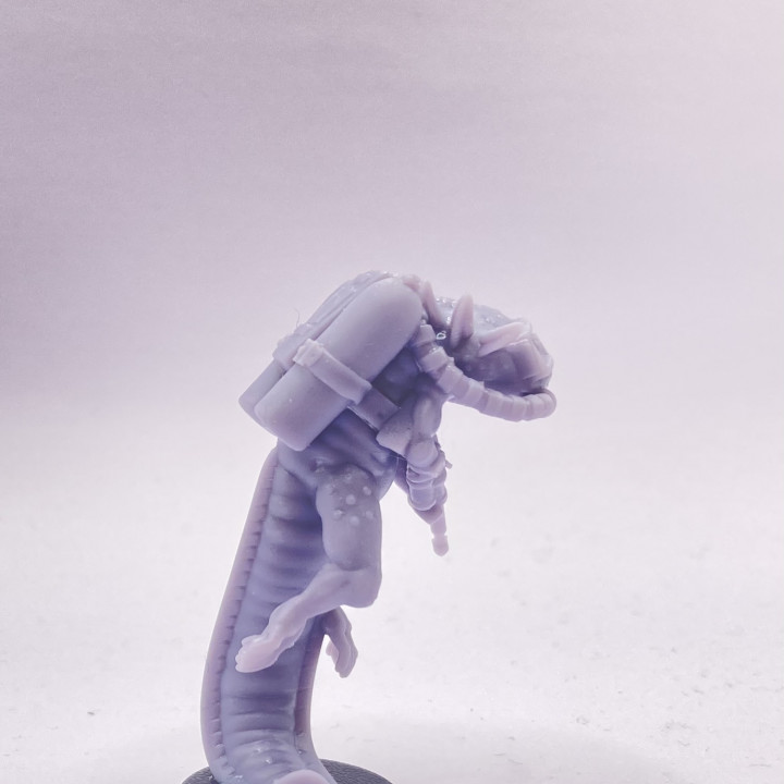 3D Printable Axol the Scuba Harpooner by Savage Saurian Studios