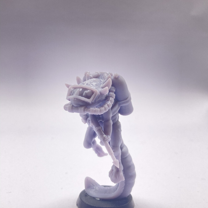 3D Printable Axol the Scuba Harpooner by Savage Saurian Studios