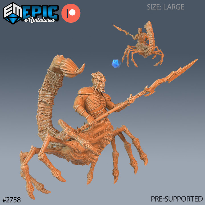 3D Printable Scorpion Demon Set / Arachnid Devil Hybrid / Evil Poison ...