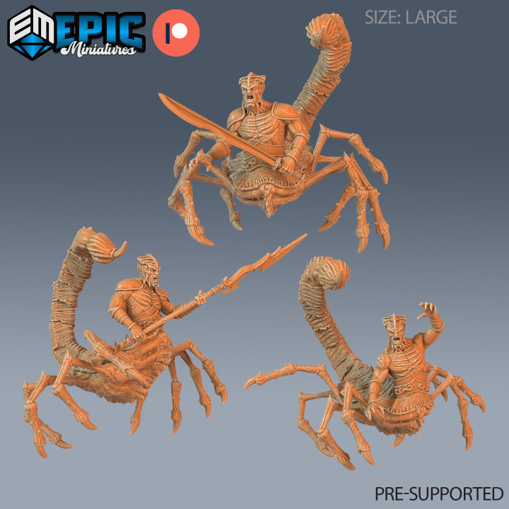 3D Printable Scorpion Demon Set / Arachnid Devil Hybrid / Evil Poison ...