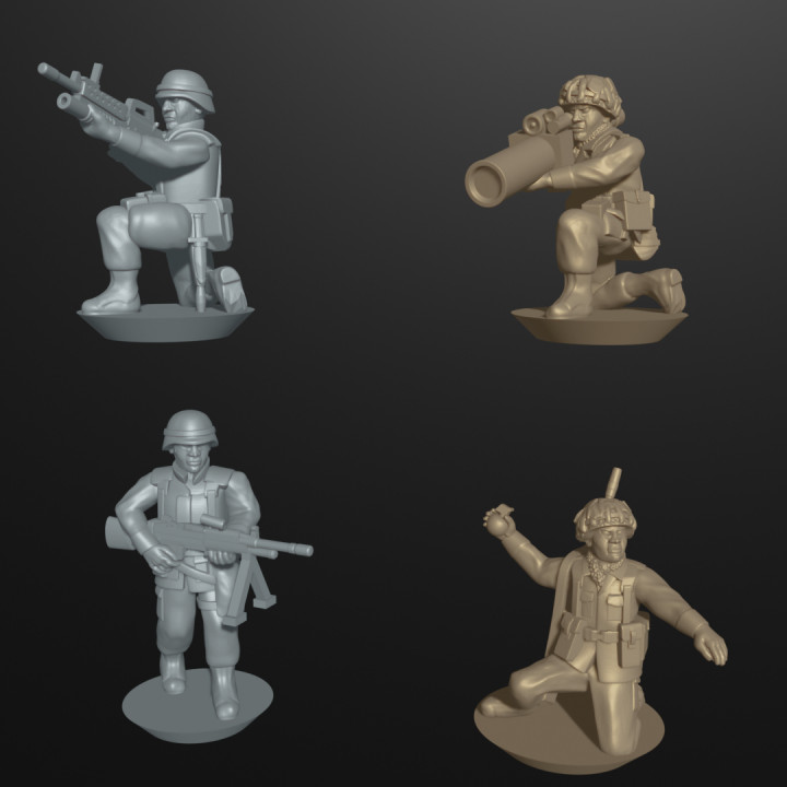 3D Printable 10/15mm Free NATO Sample Figures CW-9 by Turner Miniatures