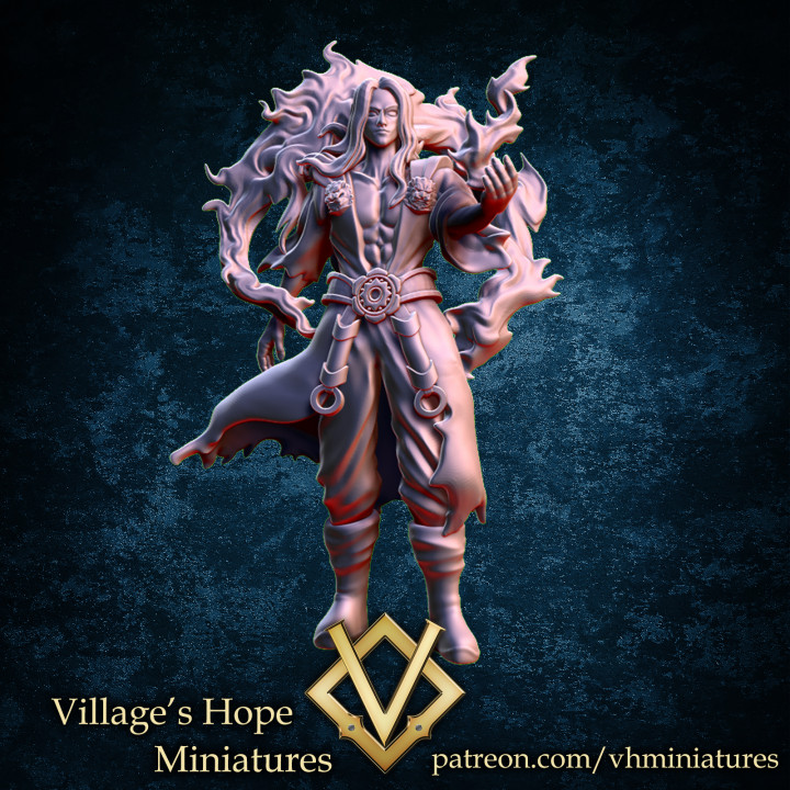 3D Printable Wuxia Evil flame sect master by Village's Hope Miniatures