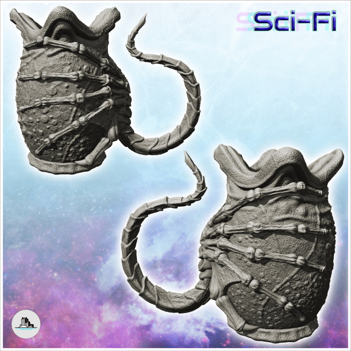 3D Printable Alien Egg mug (29) - Can holder Game Dice Gaming Beverage ...