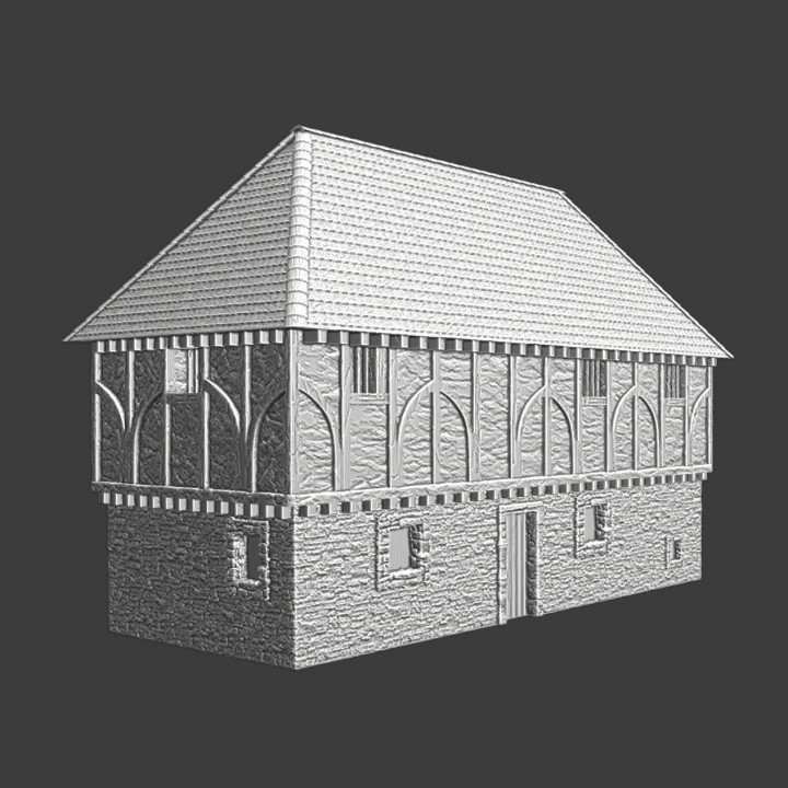 3D Printable Large Medieval 2 storey house - model by Northern Crusades ...