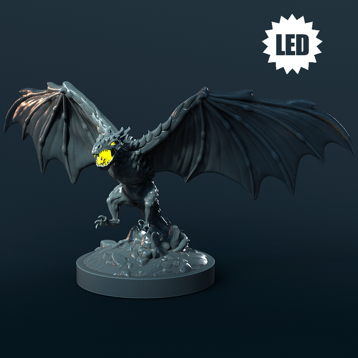 3D Printable LED Dragon by Moonshine Miniatures